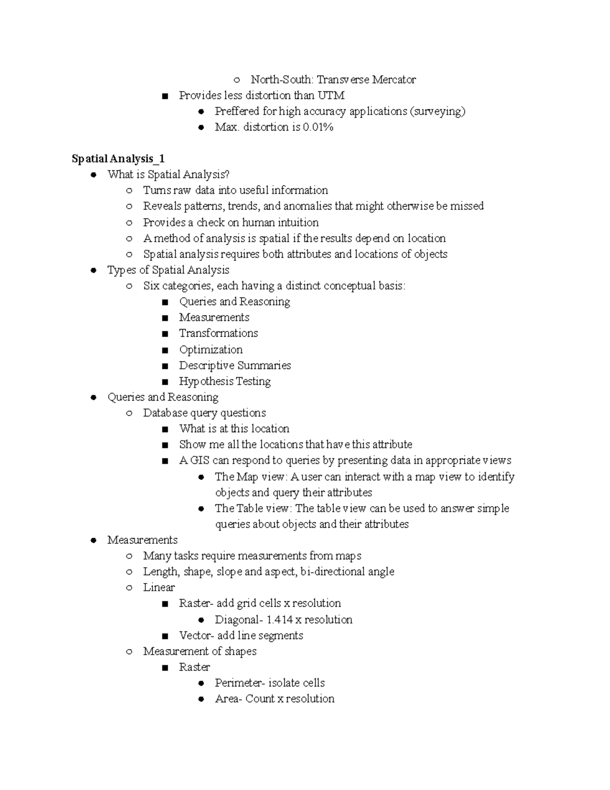 Advanced GIS Midterm Quiz 2 Study Guide pt. 2 - GHY 5812 - App State - Studocu