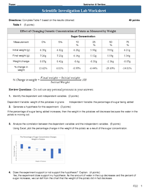 Cell Staining and Microscopy Worksheet - Name: Instructor & Section ...