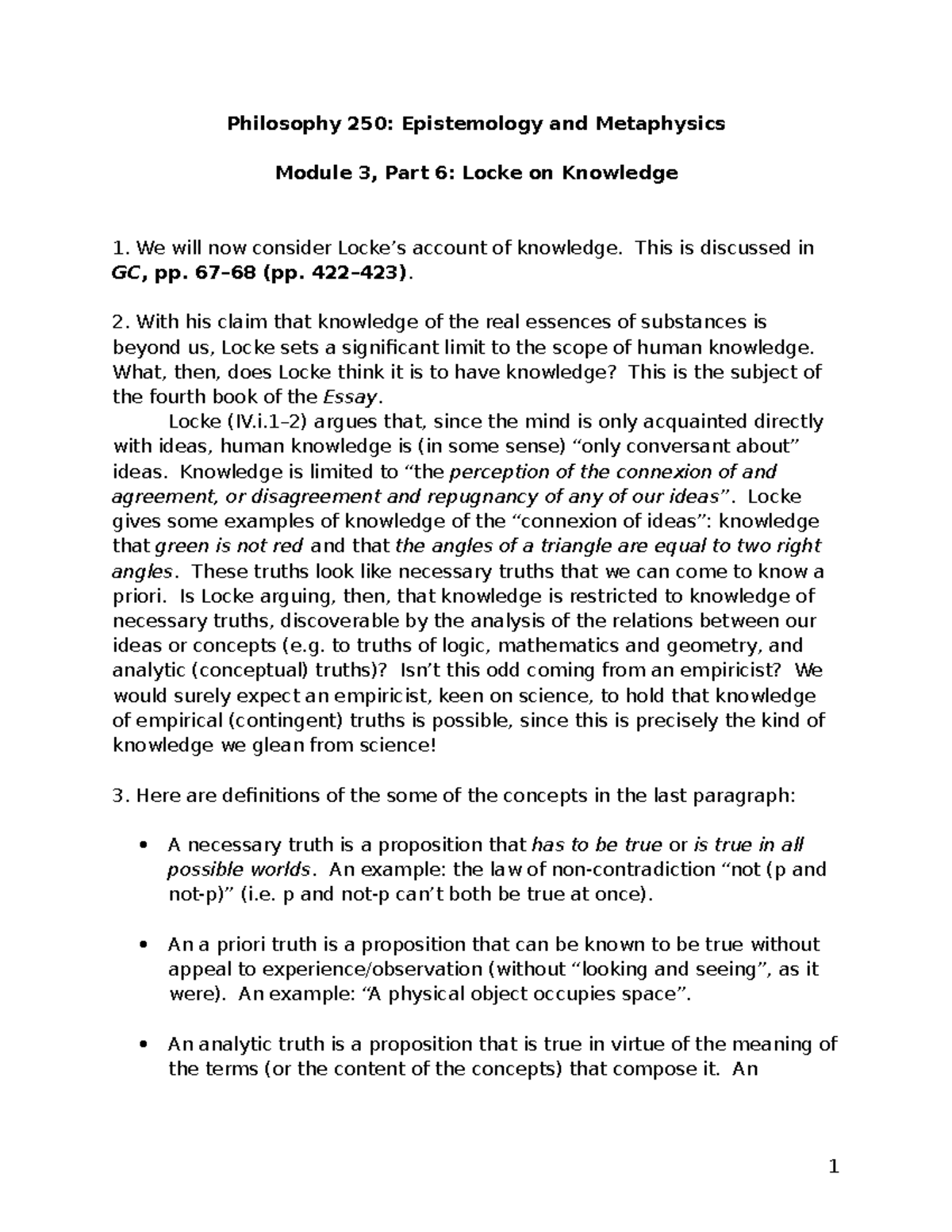 PHIL-250 2022 Module 3 Part 6 - Philosophy 250: Epistemology and ...