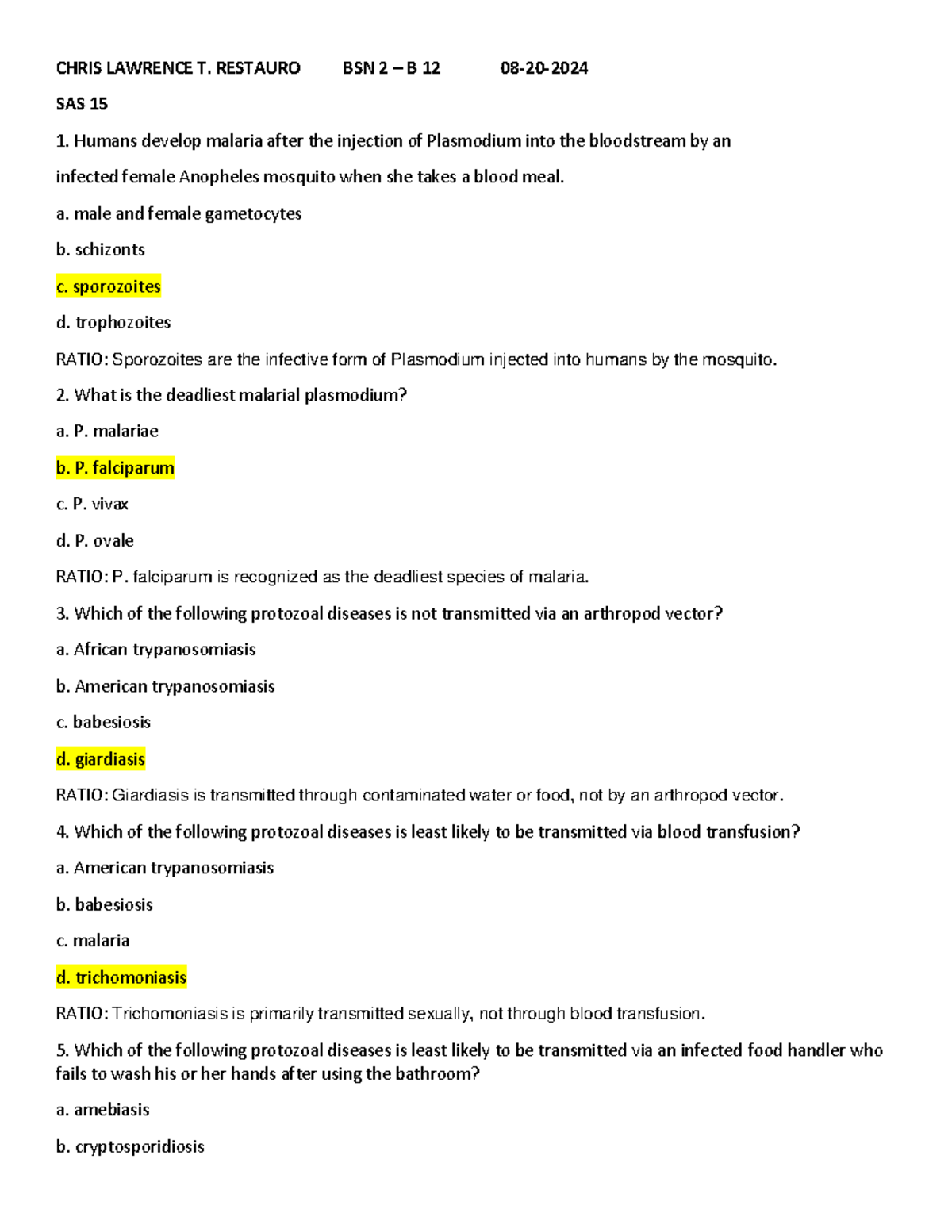 Micro SAS 15 - CHRIS LAWRENCE T. RESTAURO BSN 2 – B 12 08 - 20 - 2024 ...