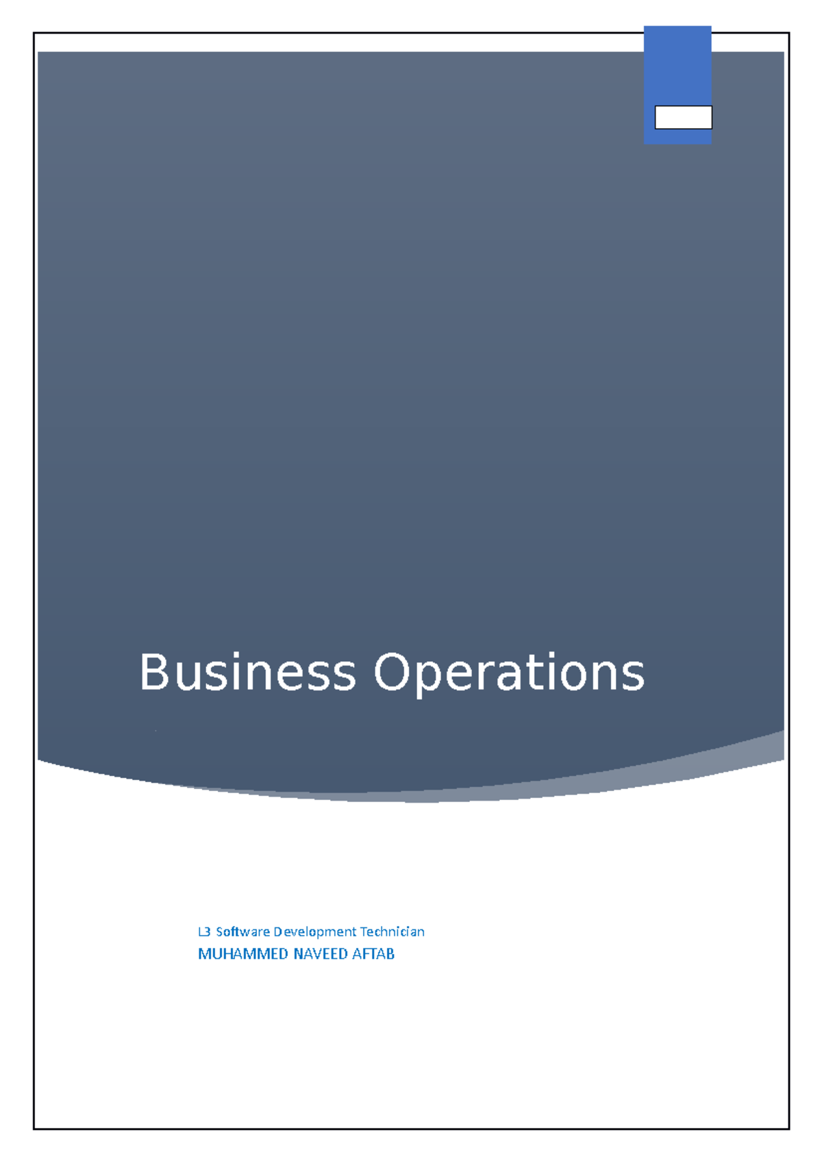 Business plan baltic[ 917] - Business Operations L3 Software ...