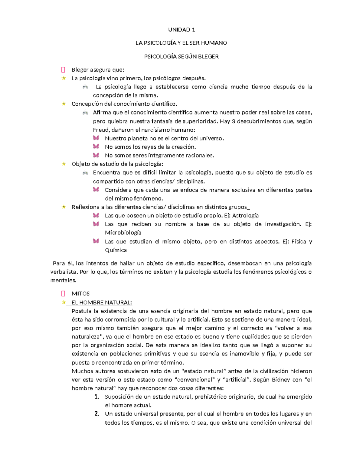 Unidad 1 - UNIDAD 1 LA PSICOLOGÍA Y EL SER HUMANO PSICOLOGÍA SEGÚN ...
