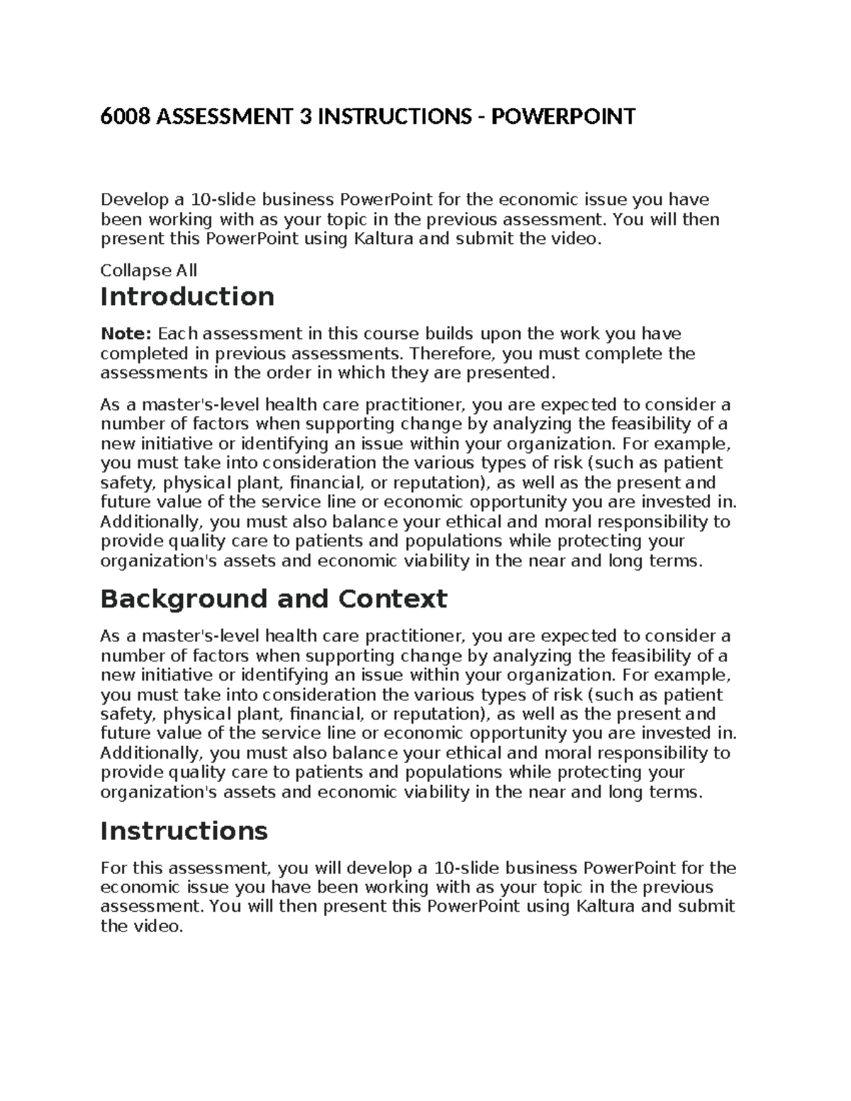 19093 6008 Assessment 3 Instructions Powerpoint docx - 6008 ASSESSMENT ...