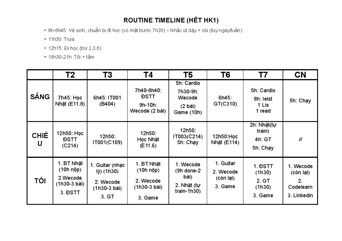 Routine Timeline - adaaaaaaaaaaaaaaaaaaaaaaaaaaa - ROUTINE TIMELINE ...