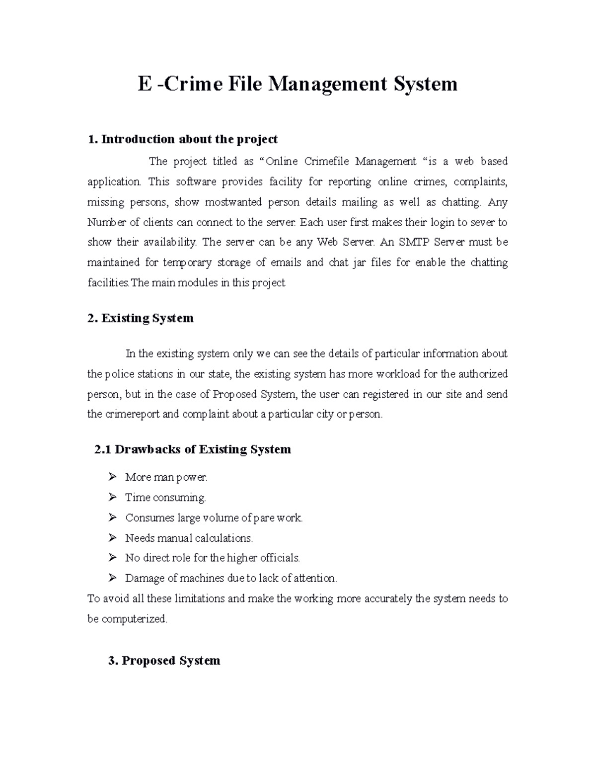 44509994-Crime-File-Management-System - E -Crime File Management System 1. Introduction about ...