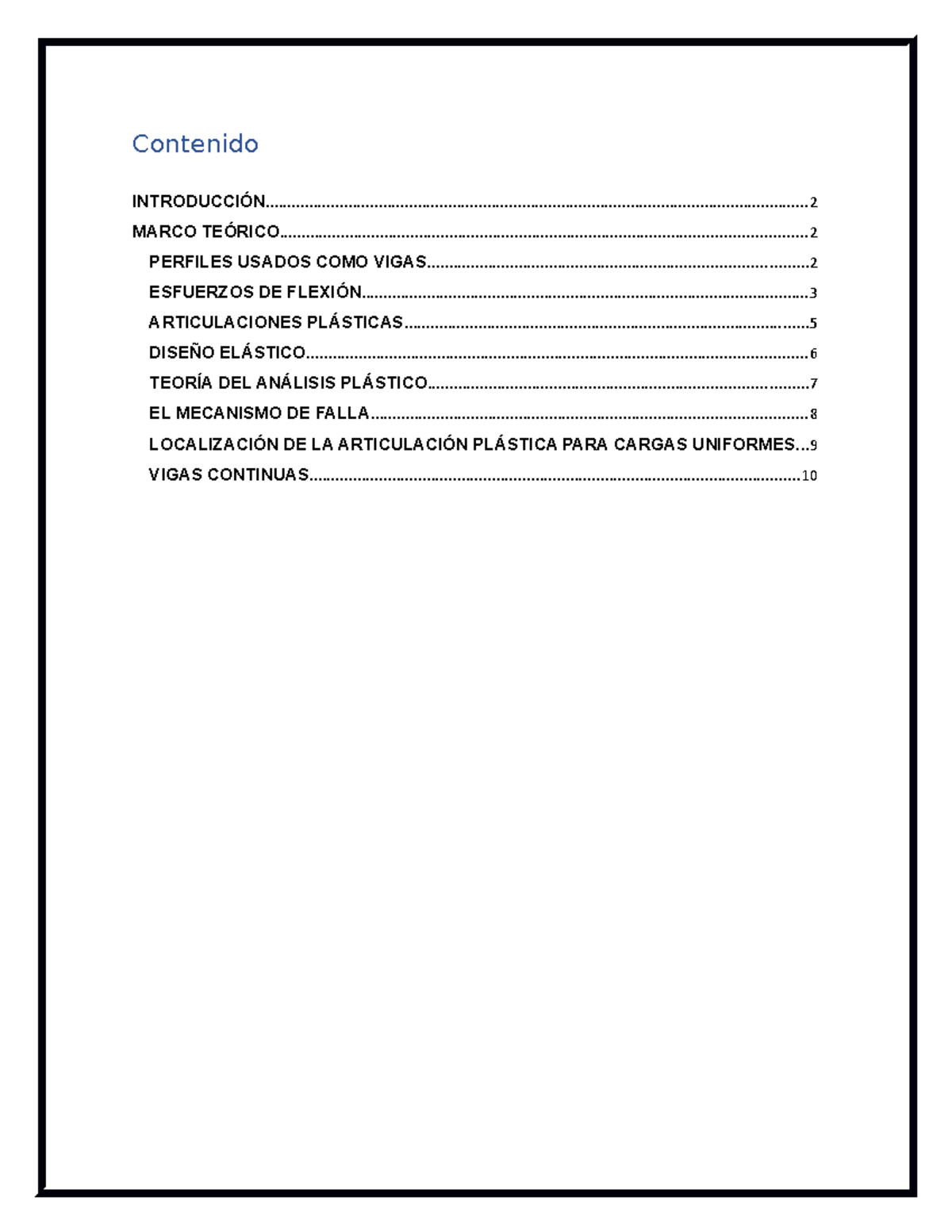 INF 1 - INFORME - Contenido - Studocu