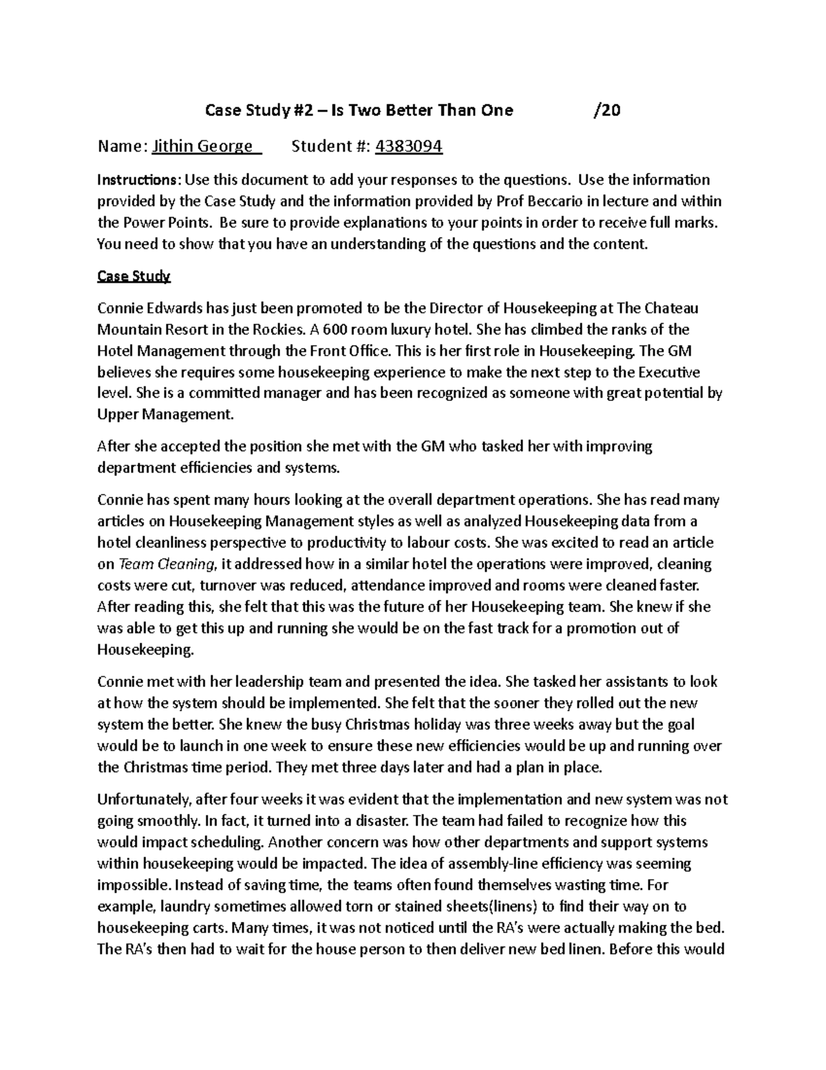 Case Study#2 - Is two better than one-Questions - Case Study #2 – Is ...