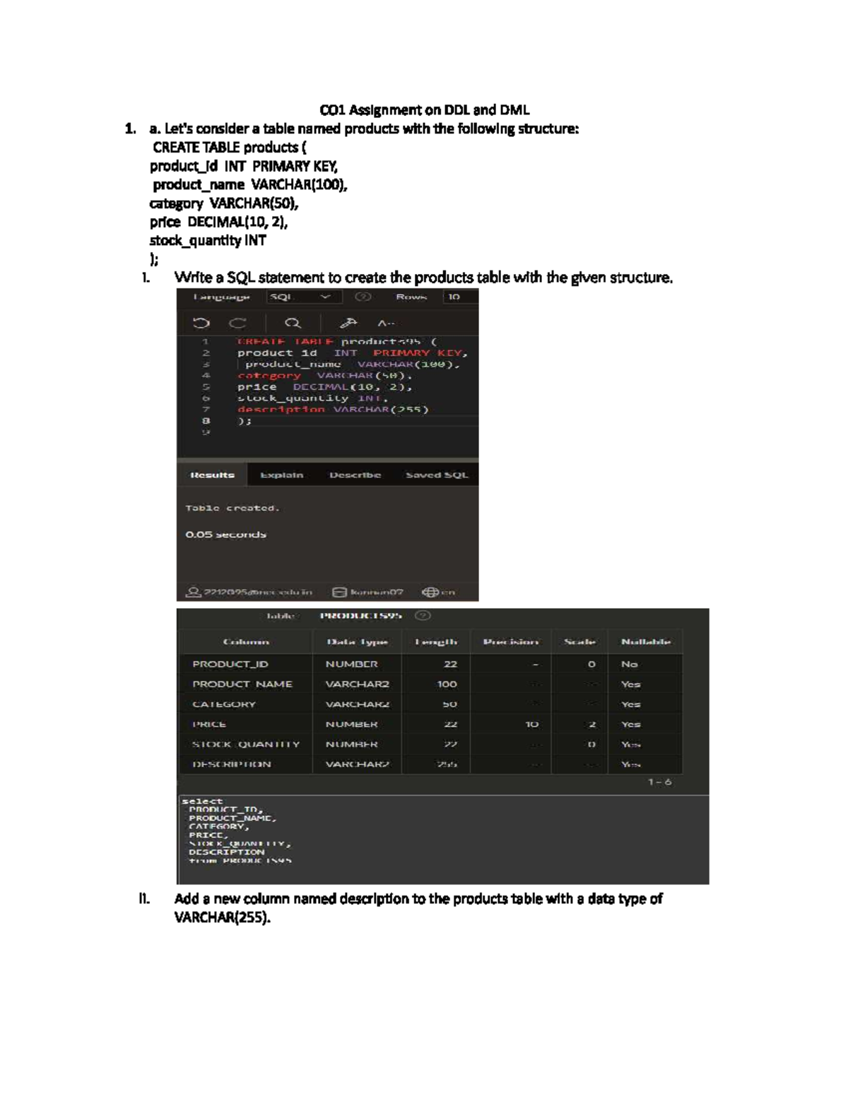 Dbms assignment - Operating Systems Lab - Studocu