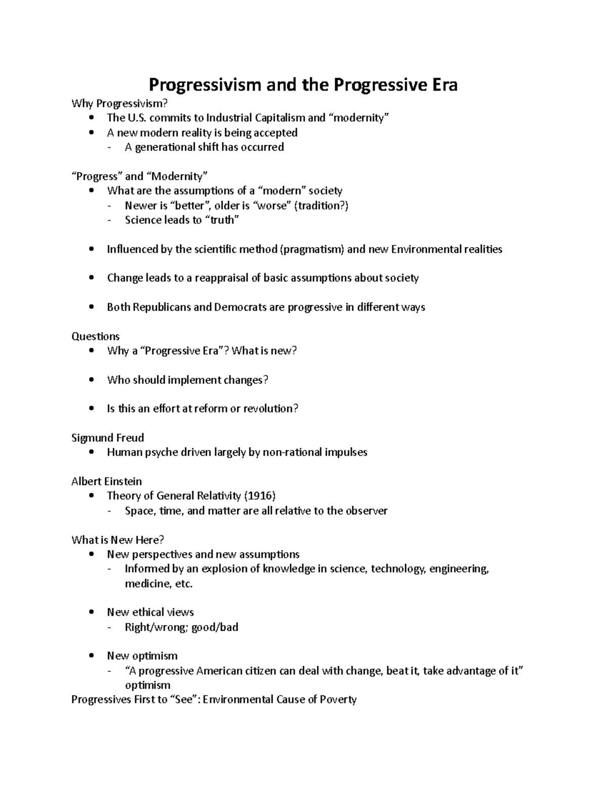 Progressivism and the Progressive Era - commits to Industrial ...