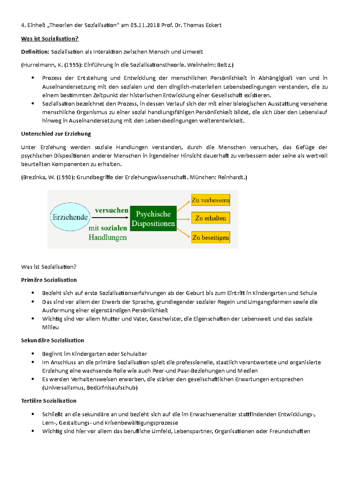 Zusammenfassung - 4. Einheit der am 05.11 Prof. Dr. Thomas Eckert Was ...