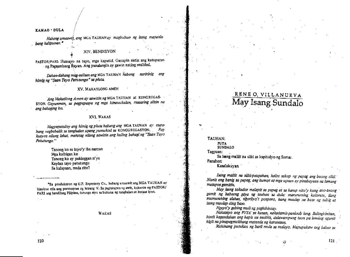 May Isang Sundalo ni Rene Villanueva (One-act Play) - // ( / I / II ...
