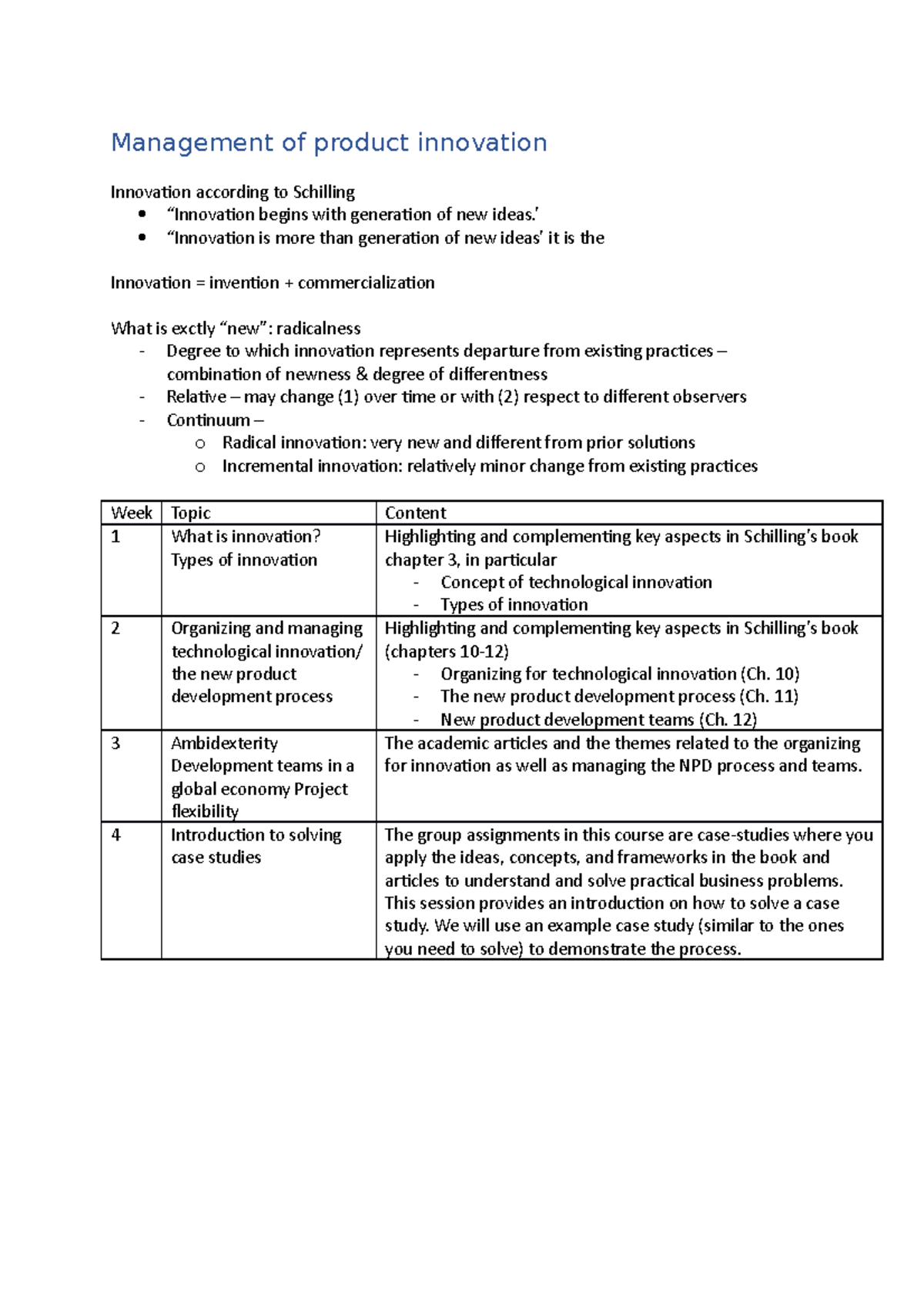 Planning management of product innovation - Management of product ...
