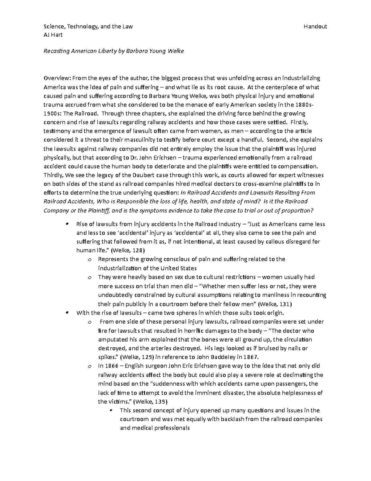 Handout for 11-16-18 - Science, Technology, and the Law Handout AJ Hart ...