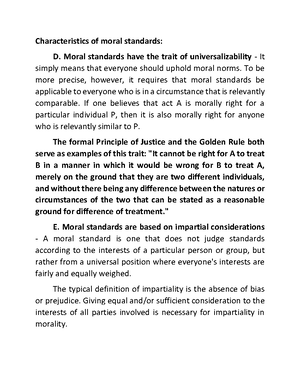 Ethics Chapter 1 The Moral Agent - Studocu