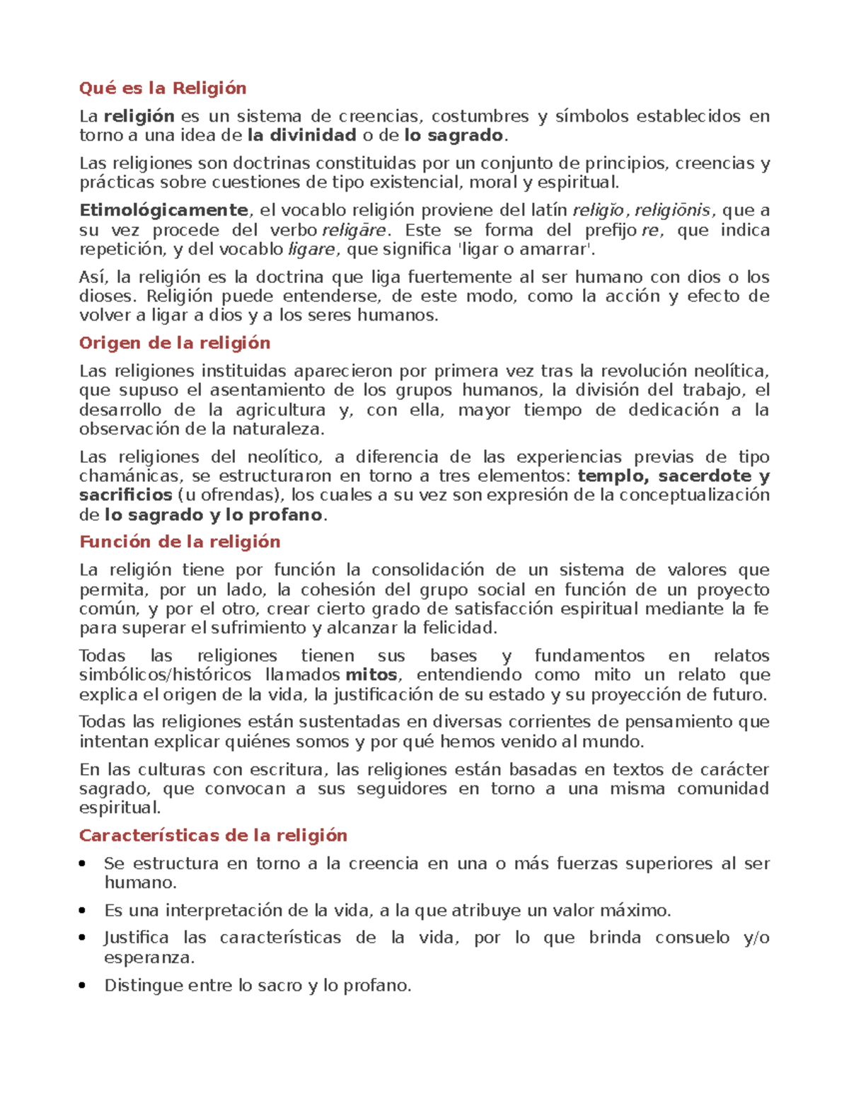 Qué es la Religión - que es religion - Qué es la Religión La religión ...