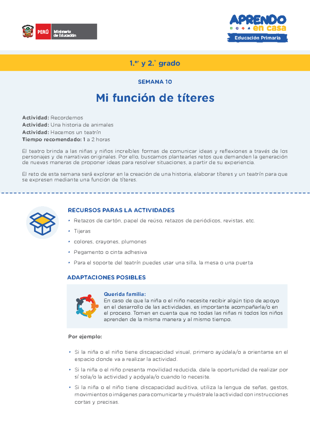 MI Función DE Títeres - dsdsdsds - 1 y 2.° grado Mi función de títeres ...