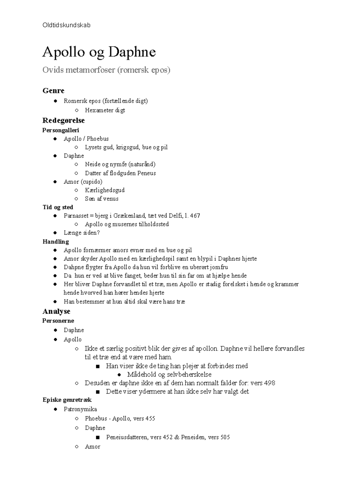 Apollo og Daphne Analyse - Apollo og Daphne Ovids metamorfoser (romersk ...