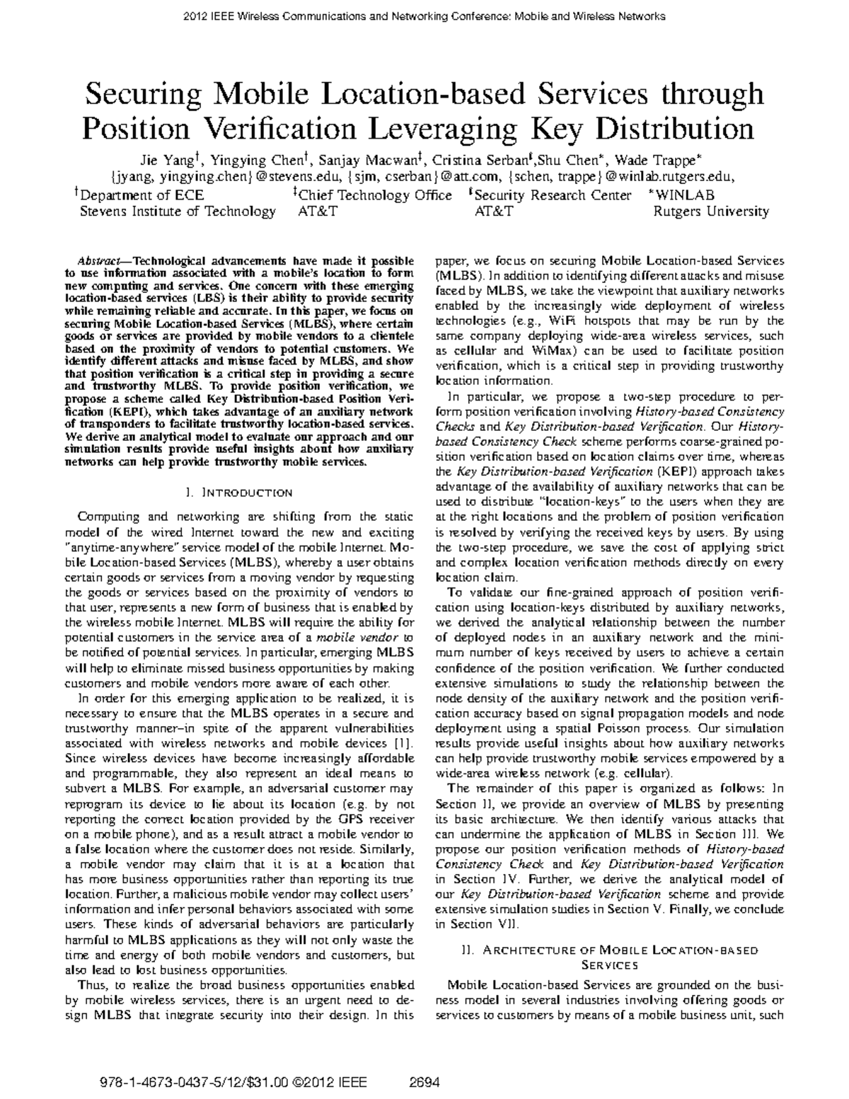 Mobile LBSSecurity - Securing Mobile Location-based Services through ...