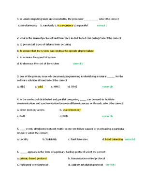 CS621 Handouts Complete - CS621 Parallel and Distributed Computing About The Course Topic 1 ...