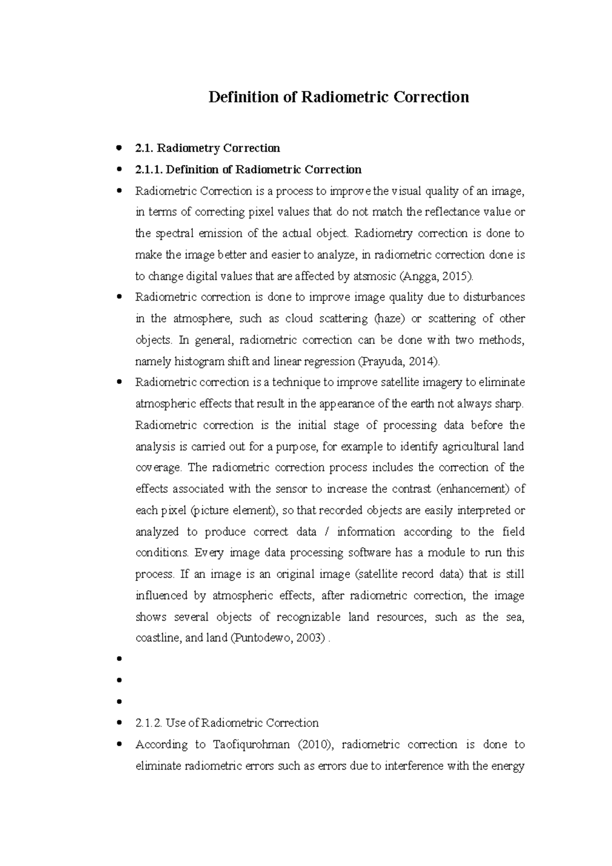 Definition of Radiometric Correction - Radiometry Correction 2.1 ...