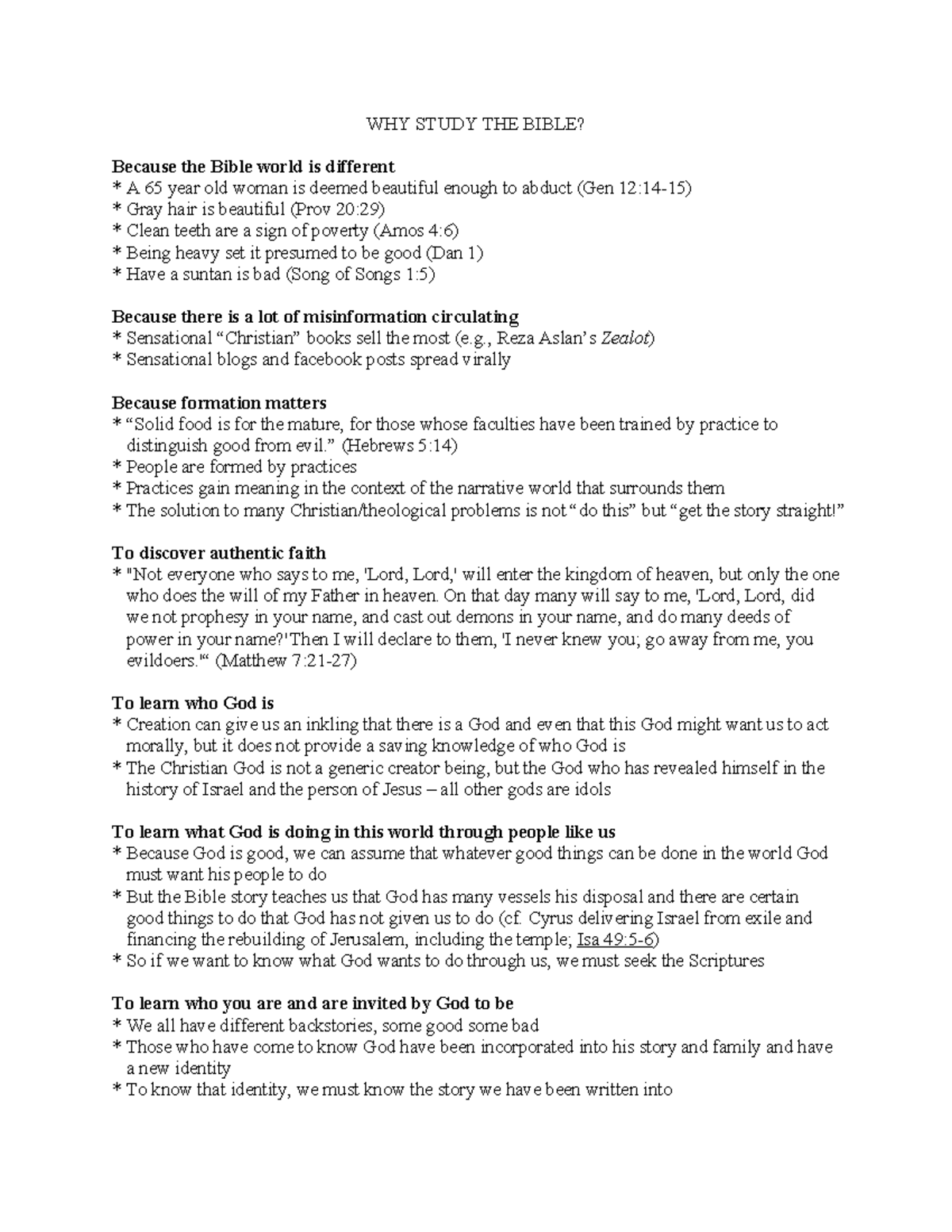 1 Why Study the Bible - WHY STUDY THE BIBLE? Because the Bible world is ...