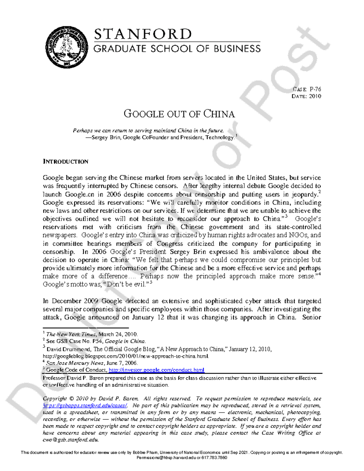 Google - Business Ethics & Culture - NEU - Studocu