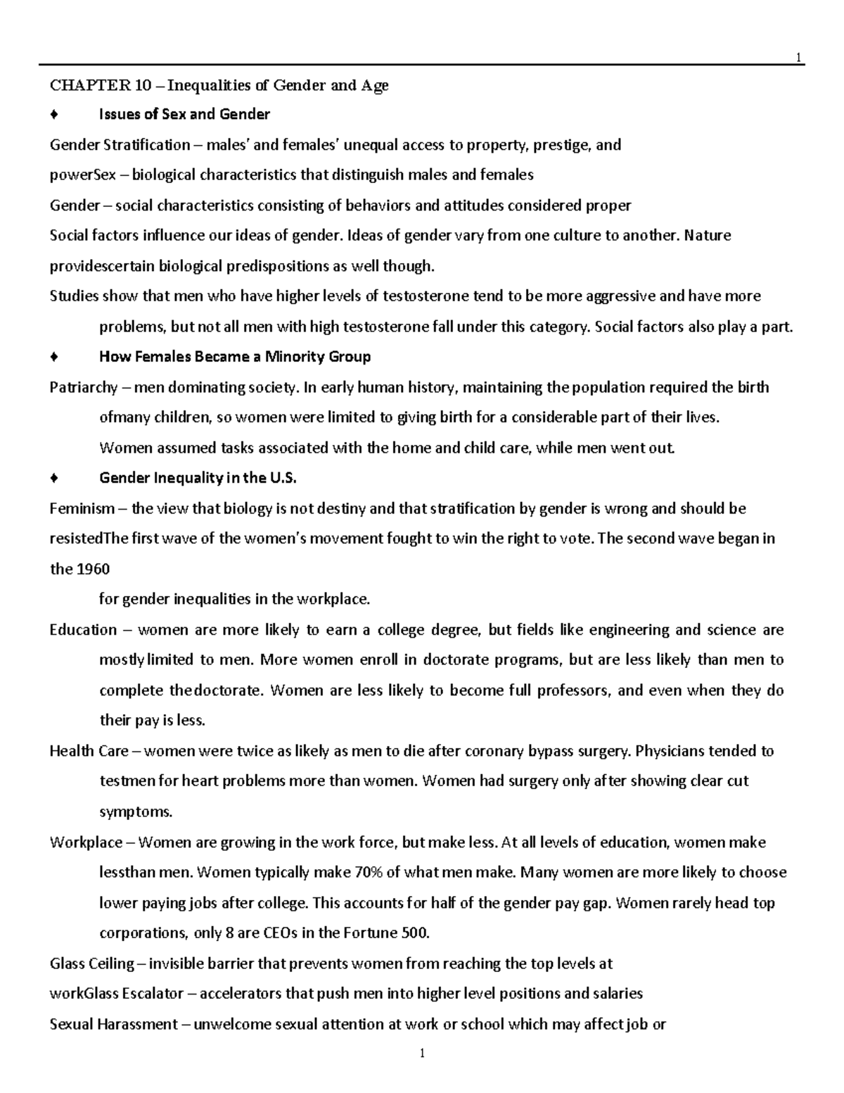 Inequalities of Gender and Age - Ideas of gender vary from one culture ...