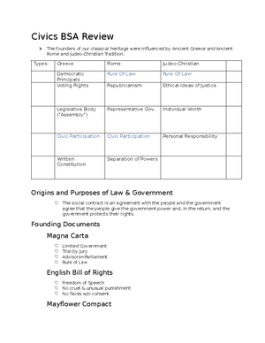 Study Guide - CIVICS EOC PRACTICE MATERIAL - Study Guide: Civics EOC ...
