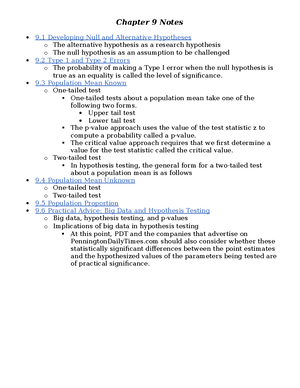 Chapter 8 Book Notes - Chapter 8 Book Notes Introduction o Because a ...