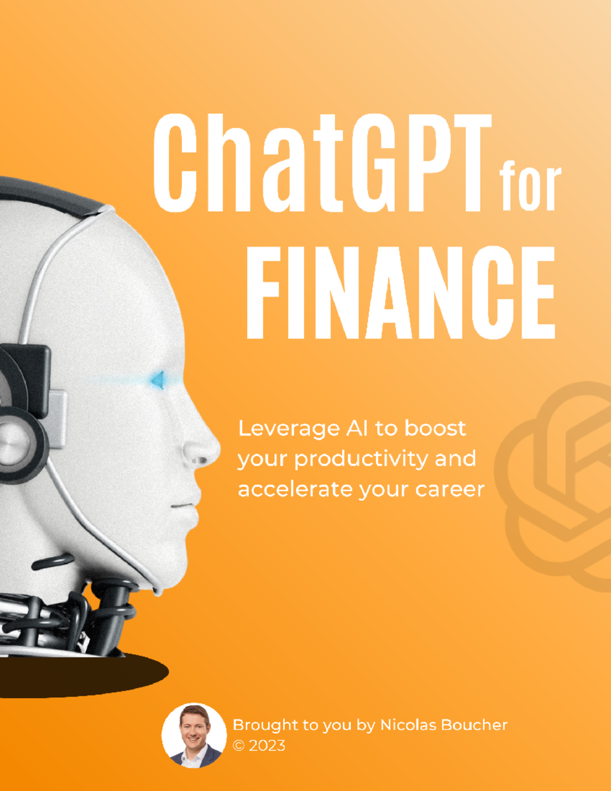 Chat GPT for Finance - gpt - By Nicolas BOUCHER Copyright: This publication is protected by EU ...