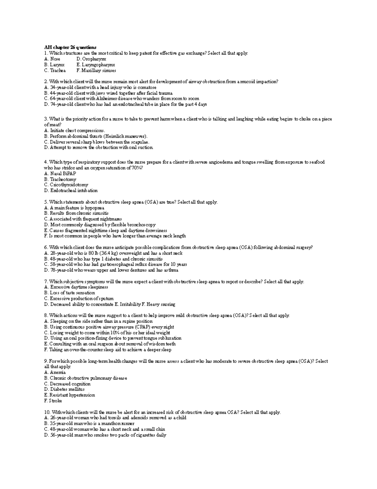 AH chapter 26 questions - AH chapter 26 questions Which structures are ...