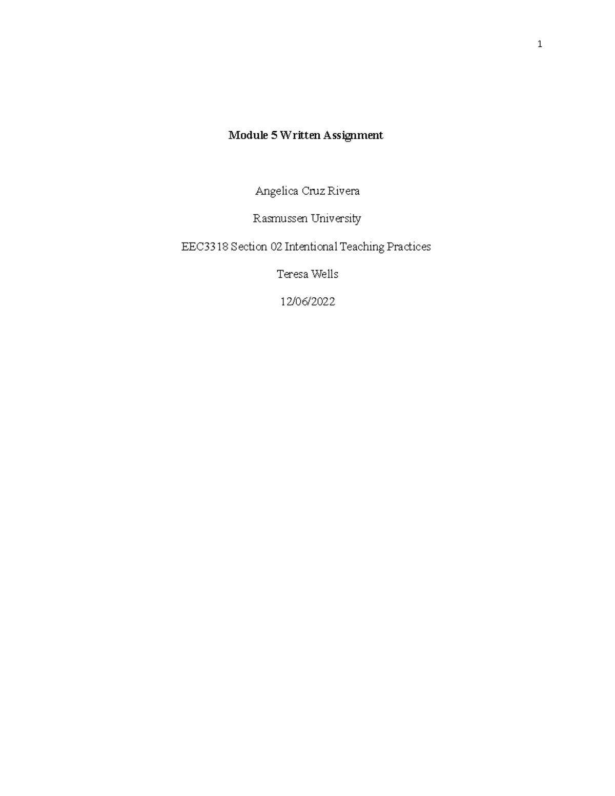 ACruz Rivera Module 5Written Assignment 12062022 - Module 5 Written Assignment Angelica Cruz ...