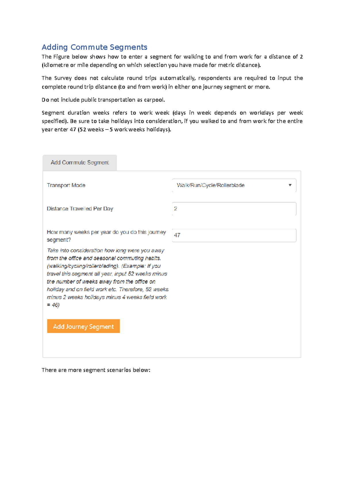 Segment Scenarios(English) - Adding Commute Segments The Figure below shows how to enter a ...