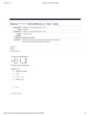 NP 525 Algebra Lineal - 10/10 - Álgebra Lineal - Studocu