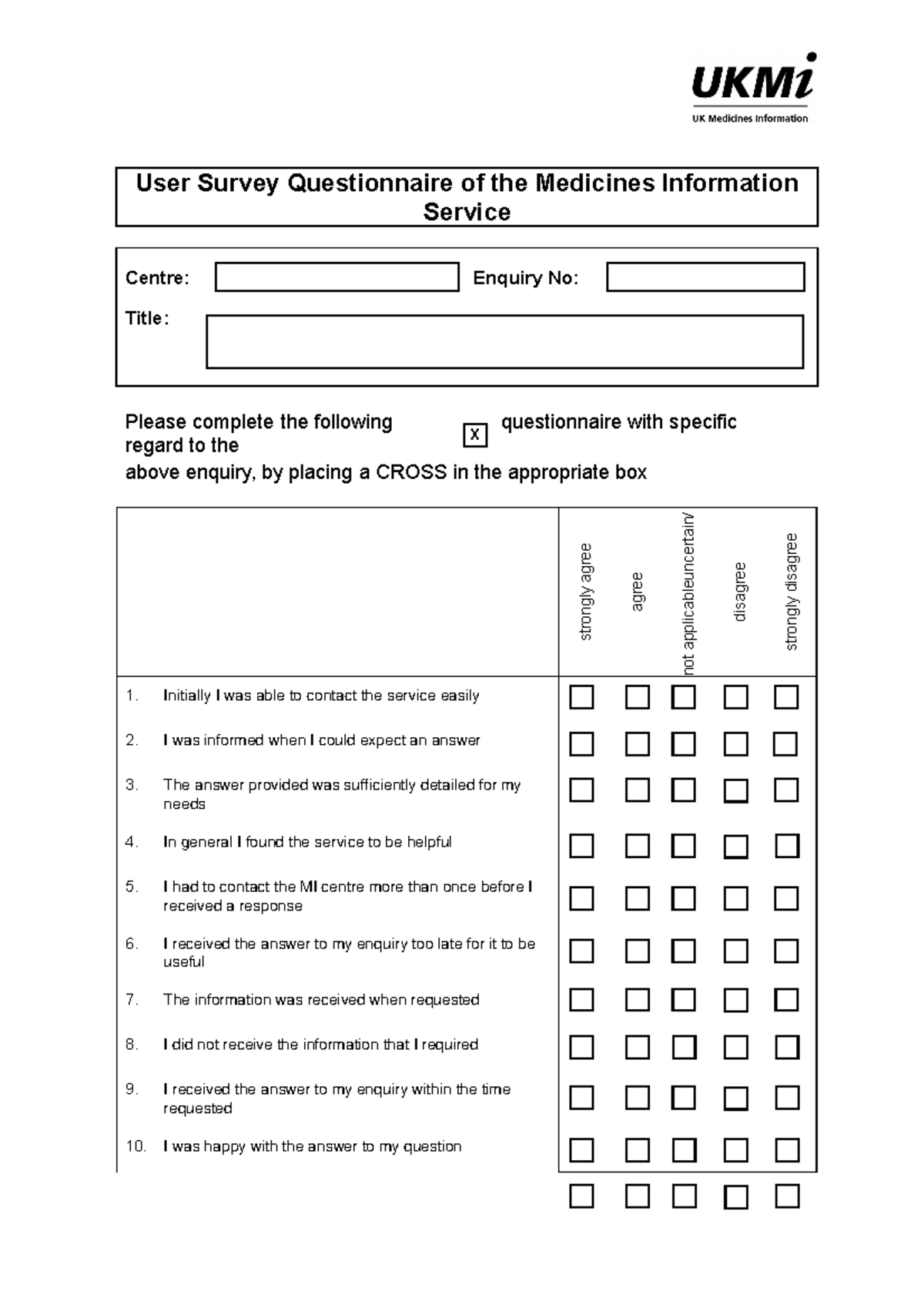 Importance of good questionnaire design. Lecture Notes - User Survey ...
