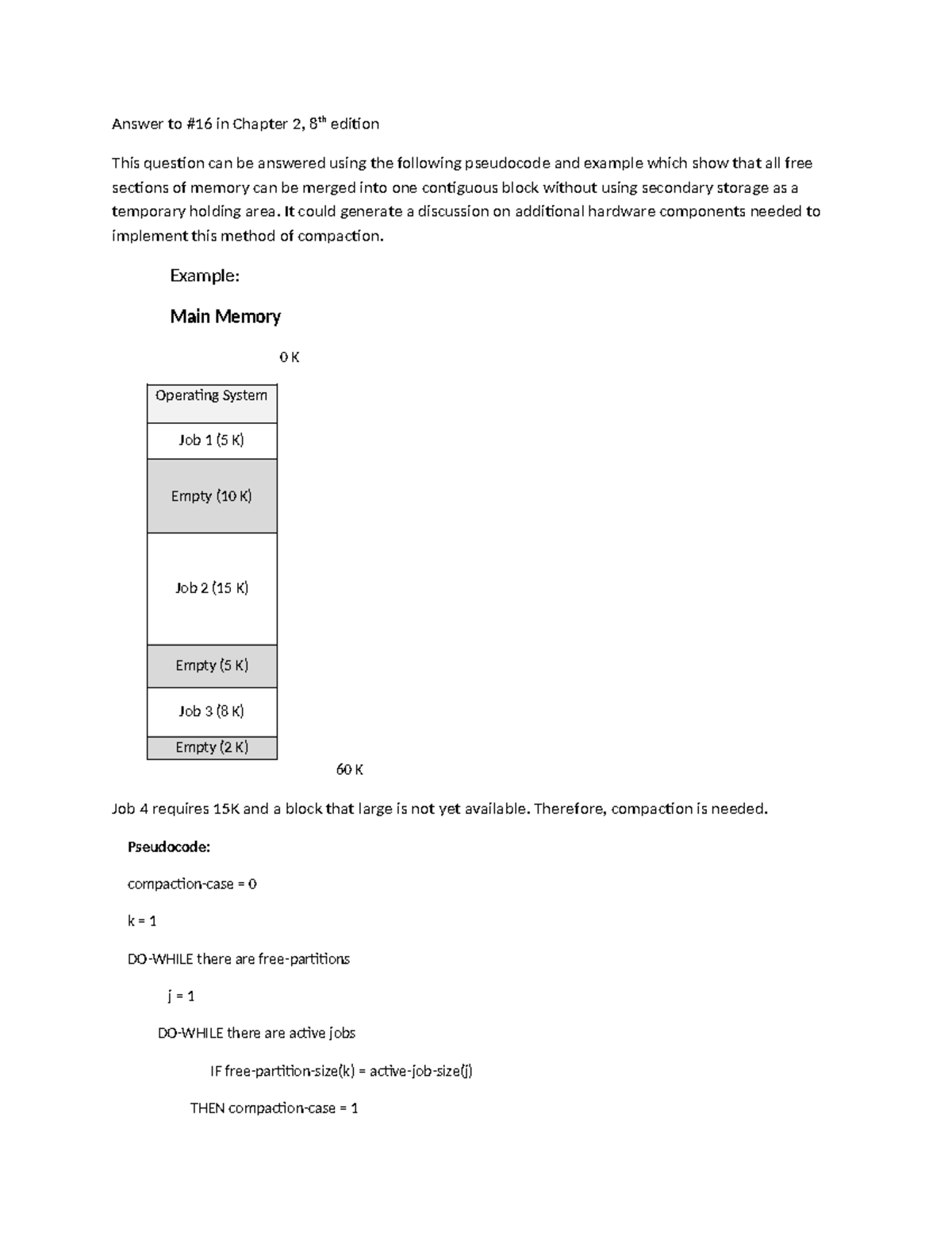 Chapter 2a question 2-16 - Answer to #16 in Chapter 2, 8th edition This ...