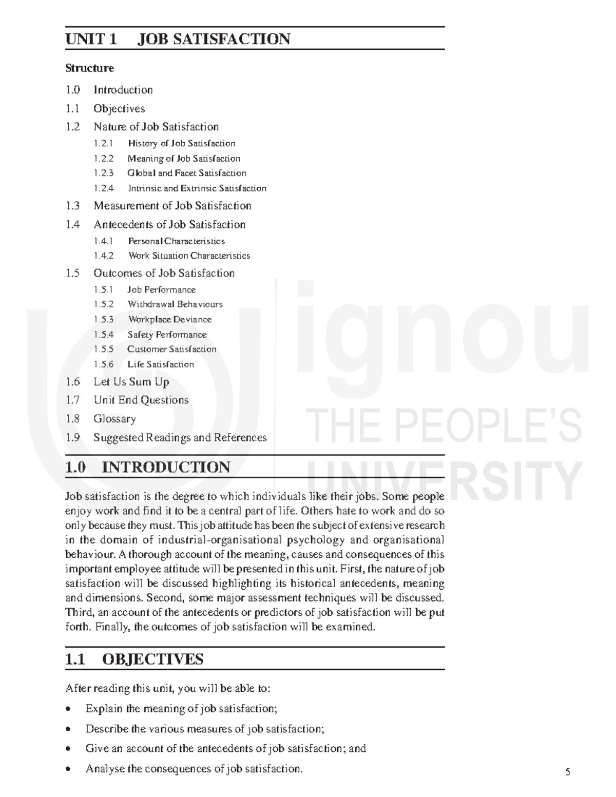 MPC31 Block-2 - Study material - Job Satisfaction UNIT 1 JOB ...
