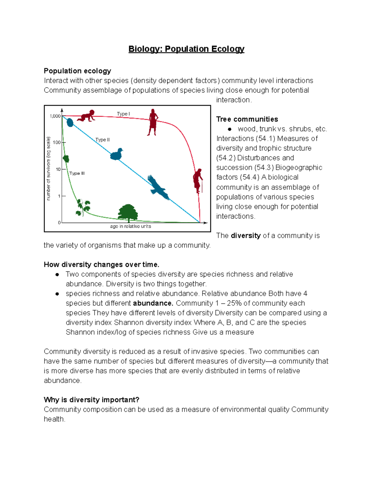 Biology Population Ecology - Biology: Population Ecology Population ecology Interact with other ...