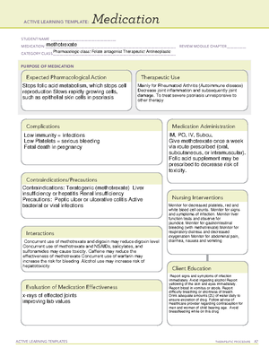 Med card ATI template cephalexin complete immune - ACTIVE LEARNING ...