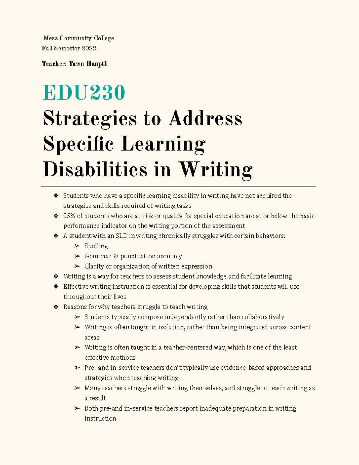 Inspire 34 - Notes corresponding with Strategies to Address Specific ...