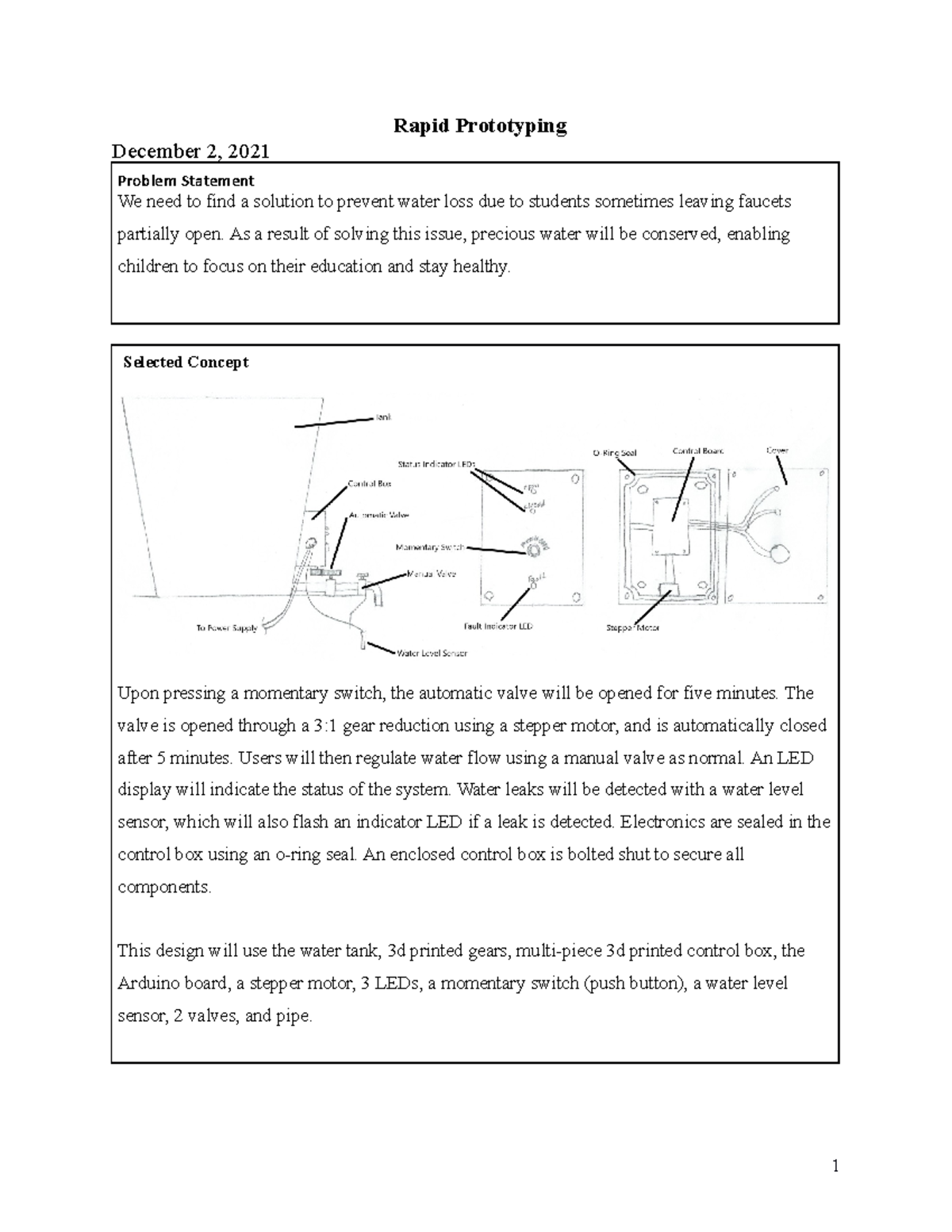 Rapid Prototype Deliverable - Rapid Prototyping December 2, 2021 ...