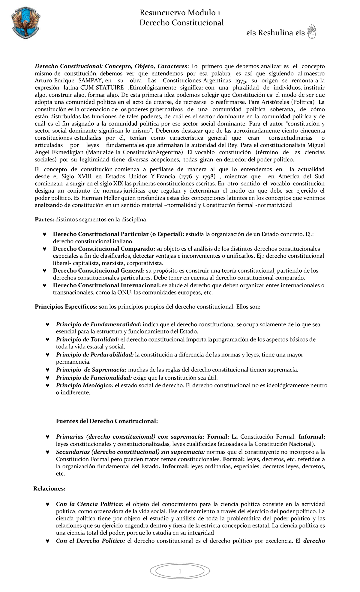 Resumen Constitucional 4 Modulos - Warning: TT: undefined function: 32 Resuncuervo Modulo 1 ...