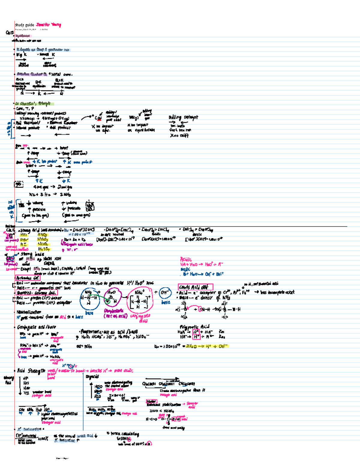 Midterm 2 study guide - 01:160:162 - Study guide Thursday, March 14, 2024 2:26 PM Chem II Page 1 ...