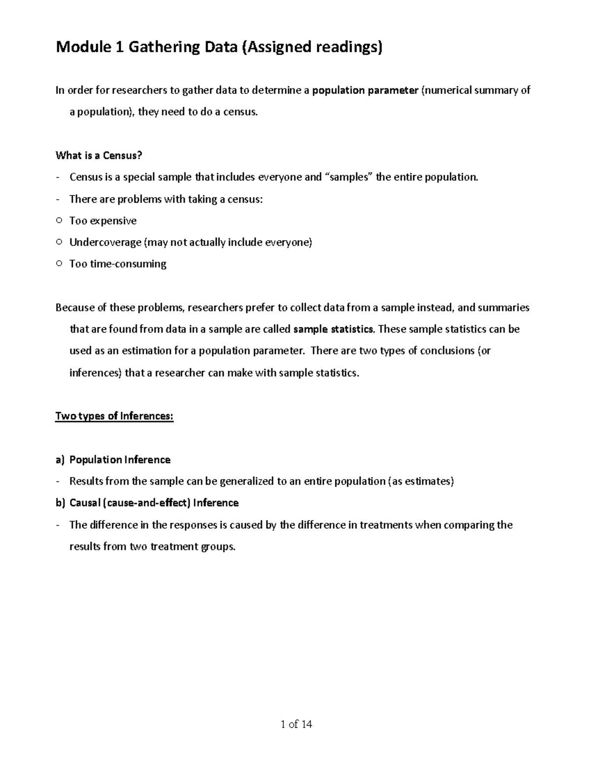 Module 1 - Data Collection - In order for researchers to gather data to ...