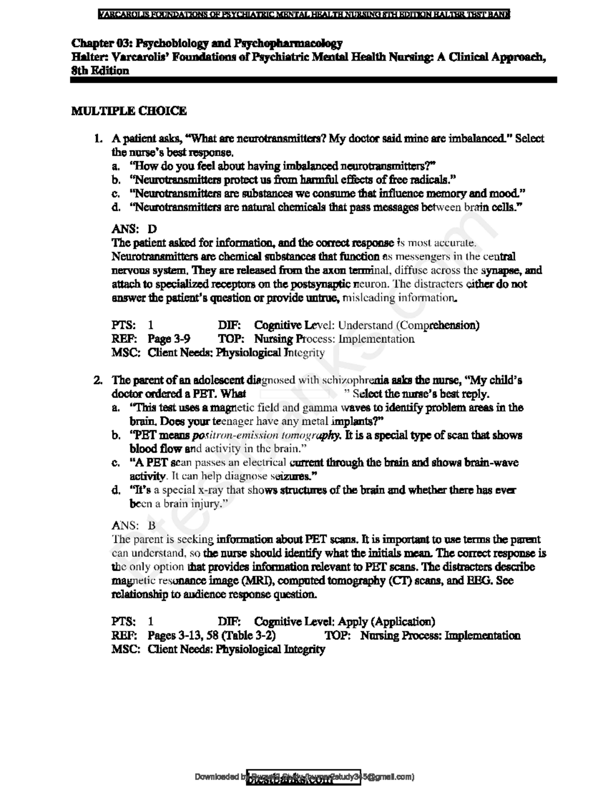 Chapter 3 TB - practice questions for med-surg - NURS 3805 - Studocu