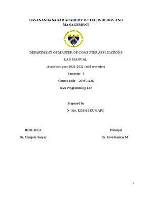 Web-technology-lab - Lab manual - WEB TECHNOLOGIES LAB MANUAL FOR MCA ...