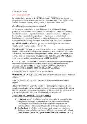 Primer Parcial - INTRODUCCION A LA CONTABILIDAD ¿QUE ES LA CONTABILIDAD? Es un sistema que ...