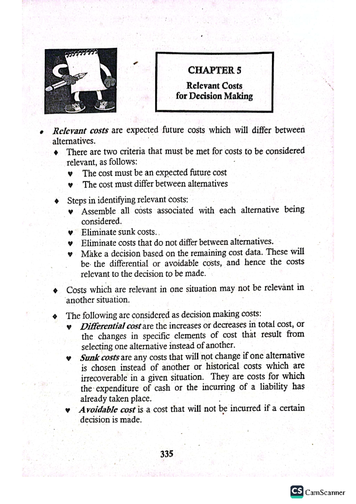 SBA-Relevant Costing - Managerial Accounting - Studocu