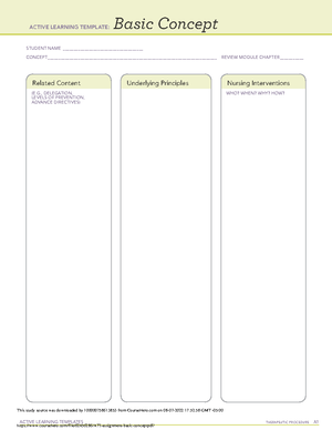 ATI Basic Concept Levels of Prevention - ACTIVE LEARNING TEMPLATES ...