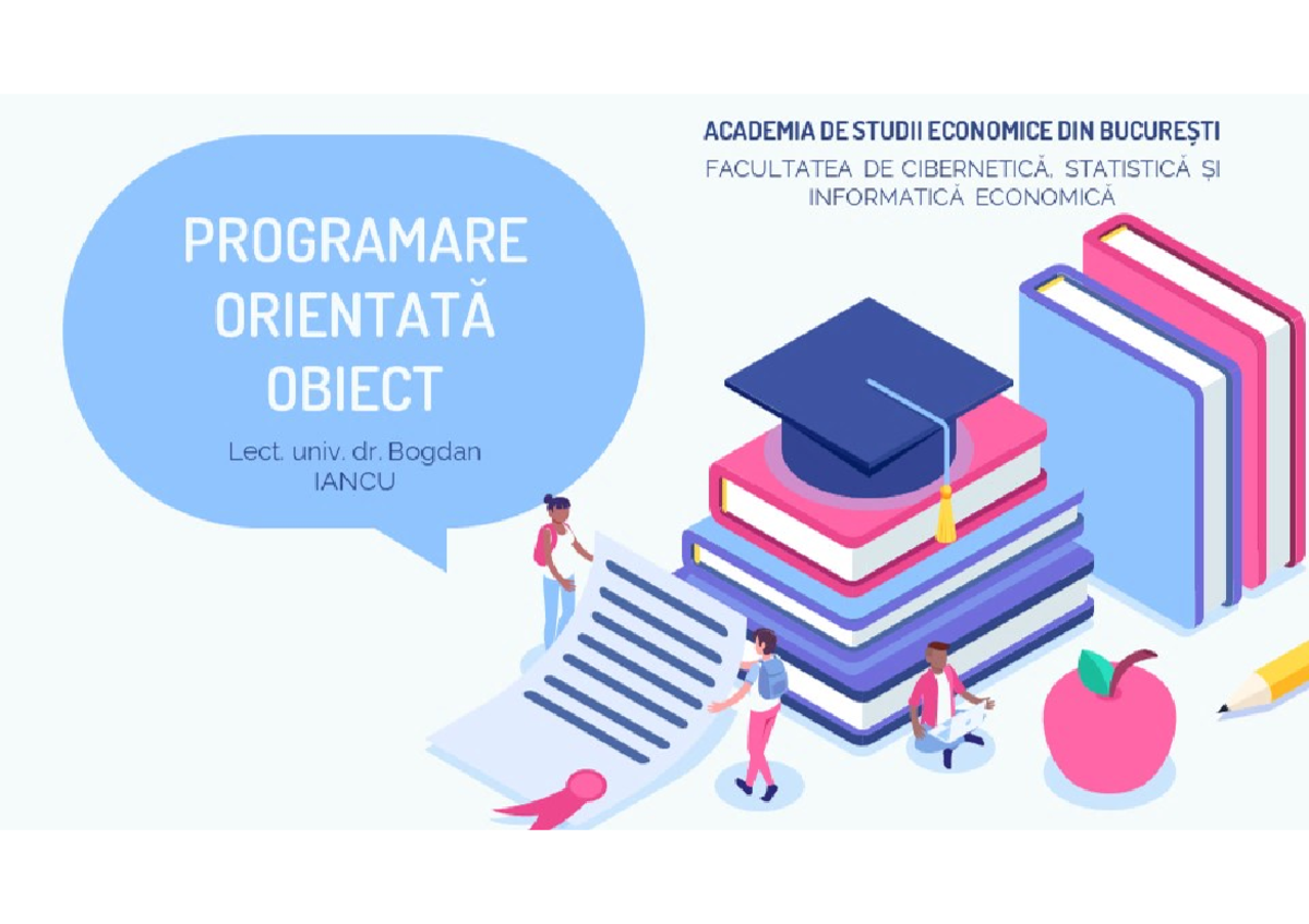 Curs 1 & 2 - Note de curs 1-2 - Programare Orientată Obiect Object ...